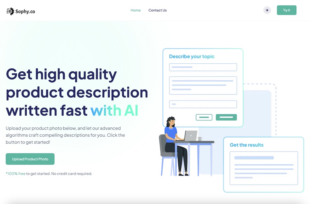 Home | Sophy.co - AI Content Creator
